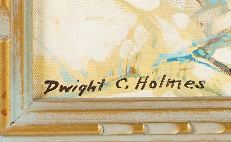 Dwight Holmes - Large Winter Impressionist New Mexican Snow Landscape ...