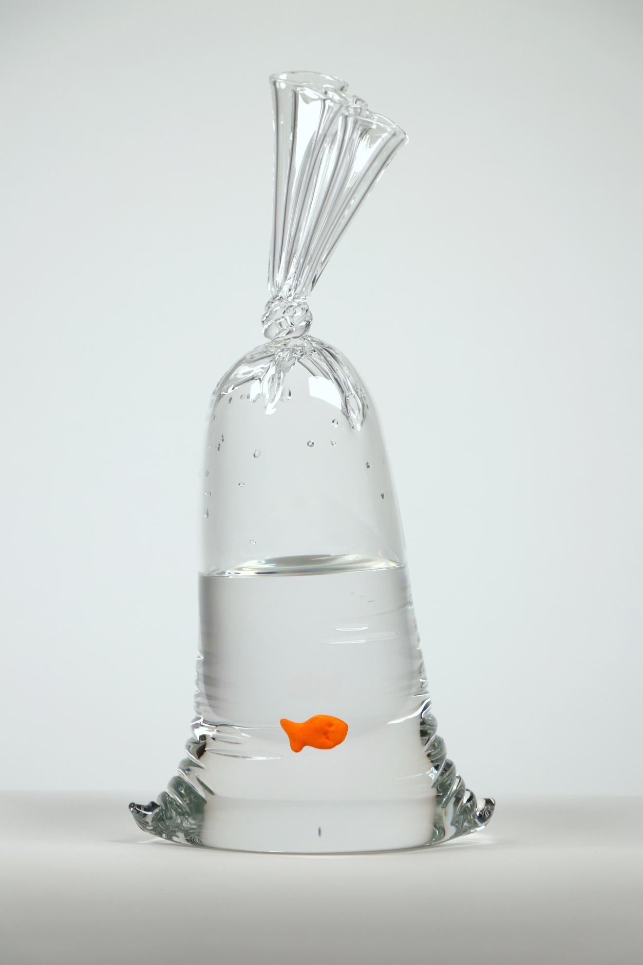 Dylan Martinez - Limited Edition Glass Goldfish Water Bag Sculpture For ...