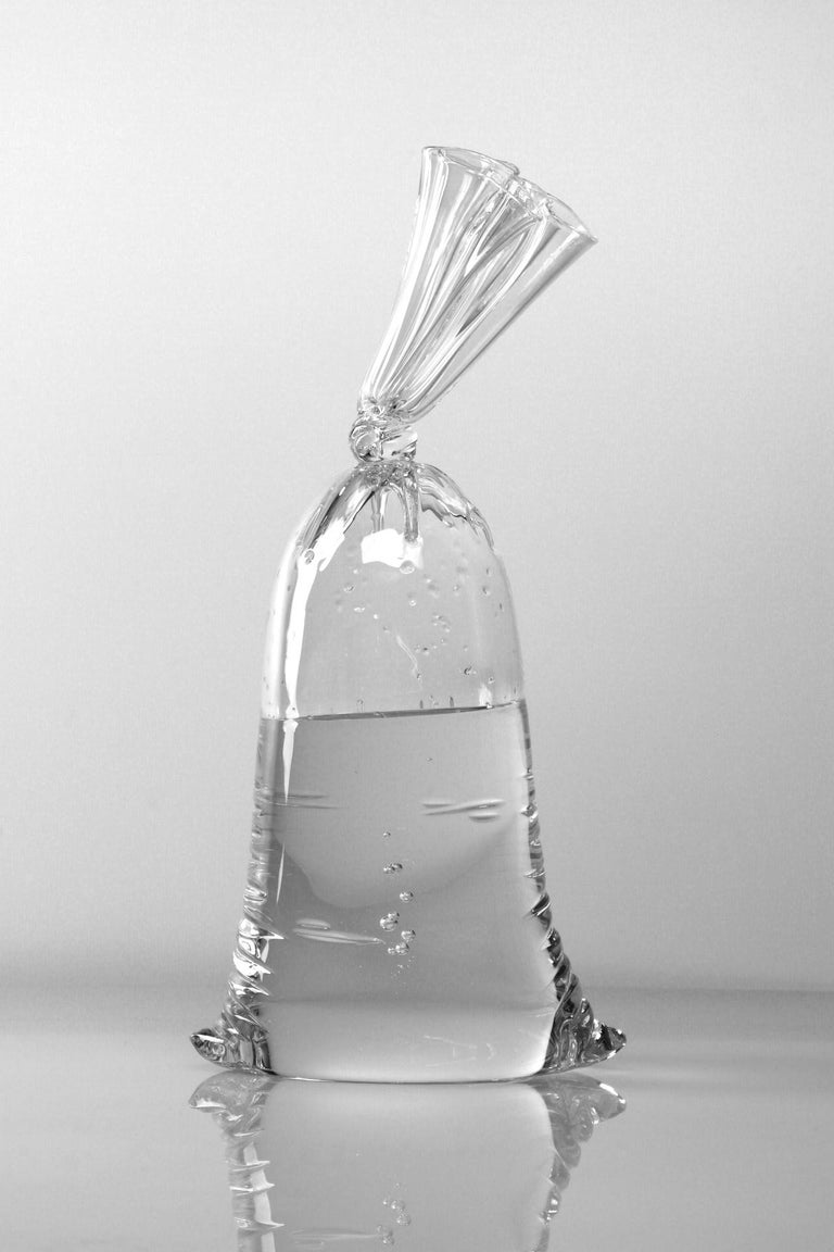Dylan Martinez - Small Glass Water Bag B153 - Hyperreal glass sculpture ...