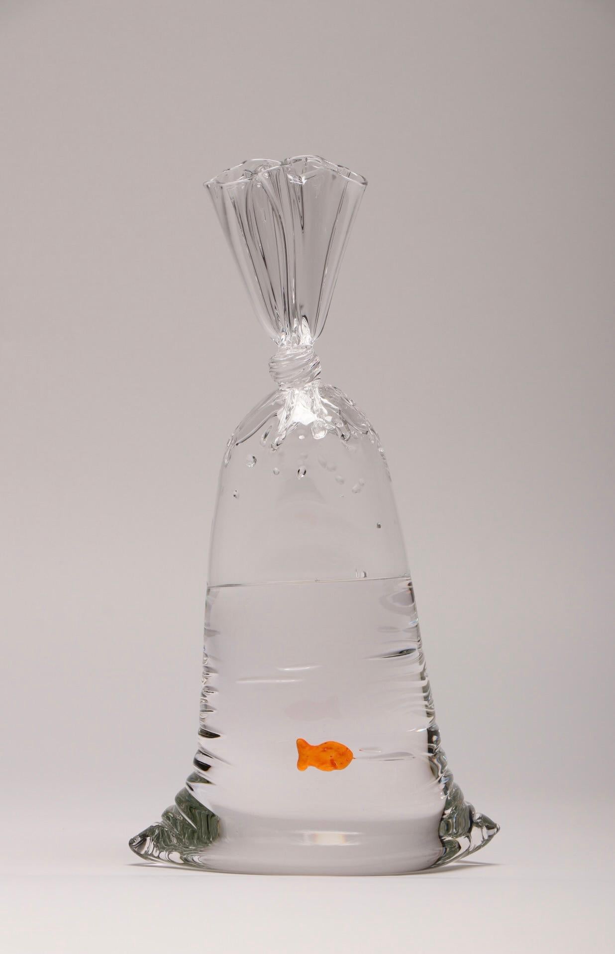 Dylan Martinez - Large Glass Water Bag - Hyperreal glass sculpture at ...