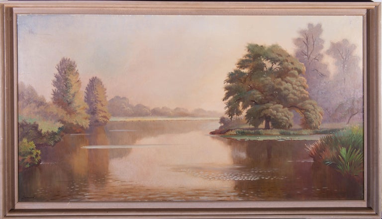 Dymond - Dymond - 20th Century Oil, Tranquil River For Sale at 1stDibs