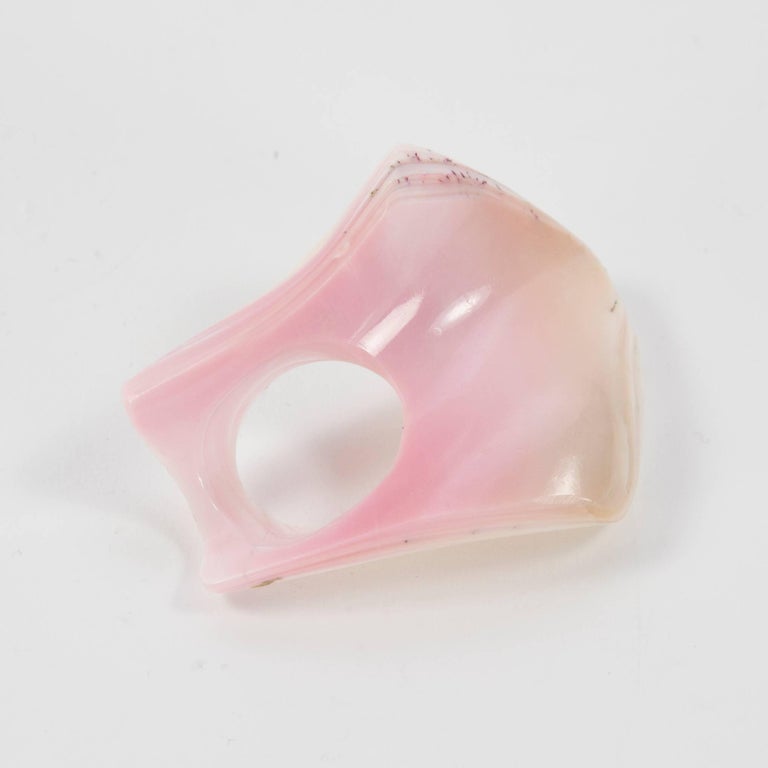 Dynamic Large Pink Conch Shell Statement Ring For Sale At 1stdibs Pink Conch Shell Ring Large