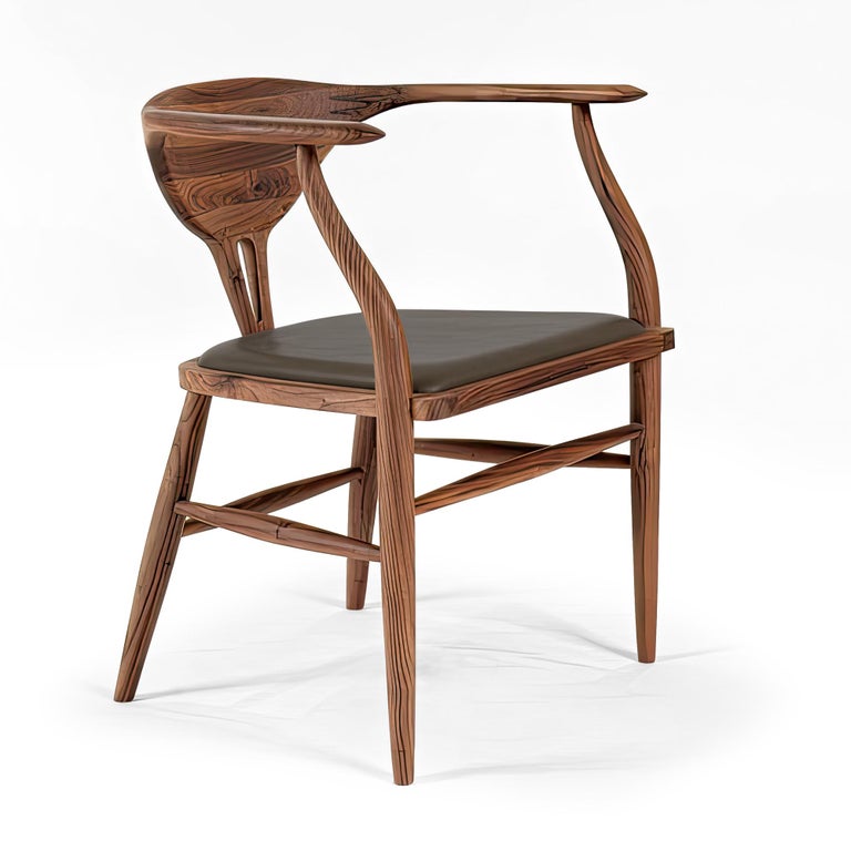 Dynasti Solid Walnut Dining Chair For Sale at 1stDibs