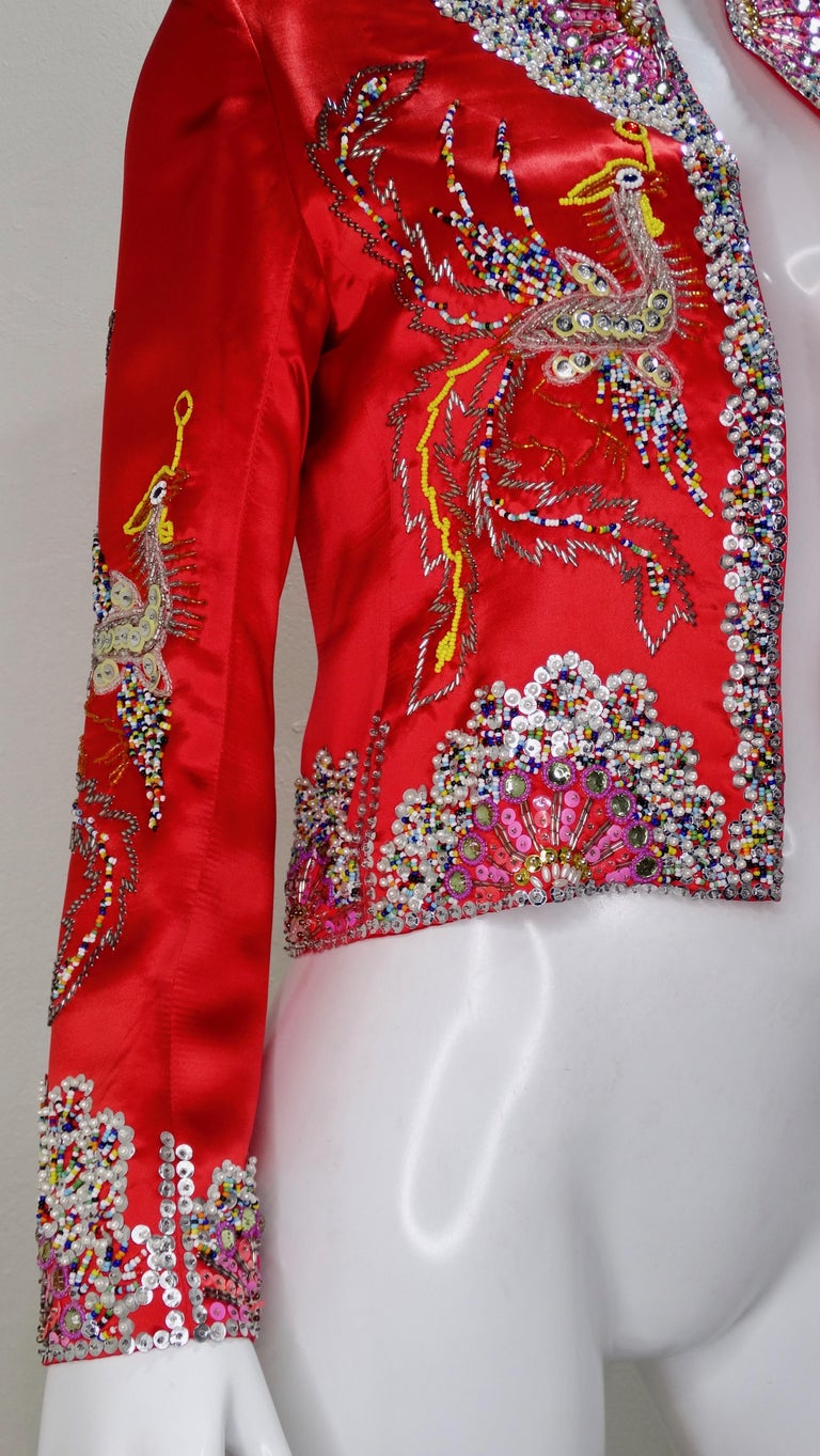 Dynasty 1960s Beaded Phoenix Jacket For Sale at 1stDibs