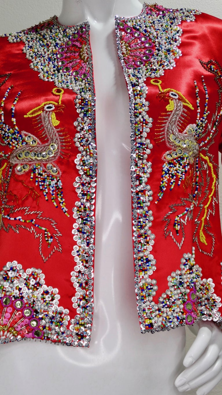 Dynasty 1960s Beaded Phoenix Jacket For Sale at 1stDibs