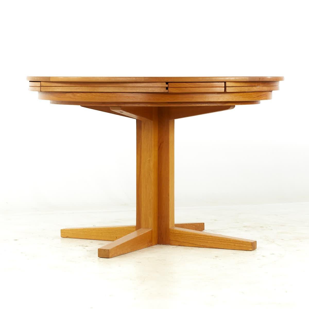 Dyrlund Lotus Mid Century Flip Flap Danish Modern Teak Dining Table For ...