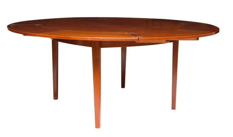 Dyrlund Teak 'Flip Flap' Dining Table at 1stDibs | flap table