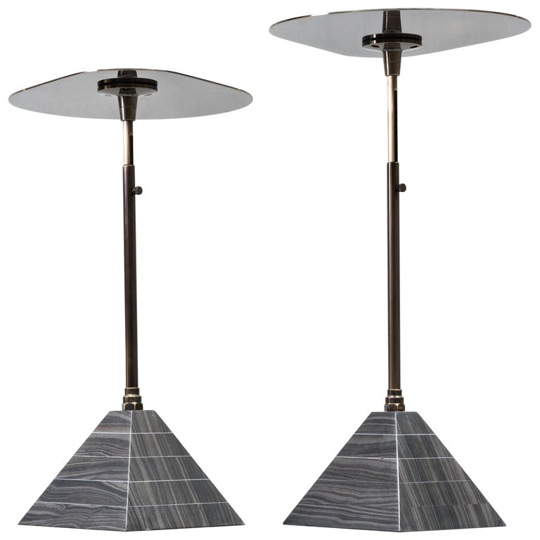 EÆ 'Black Mirror' Bronze and Marble Cocktail Table by Erickson ...