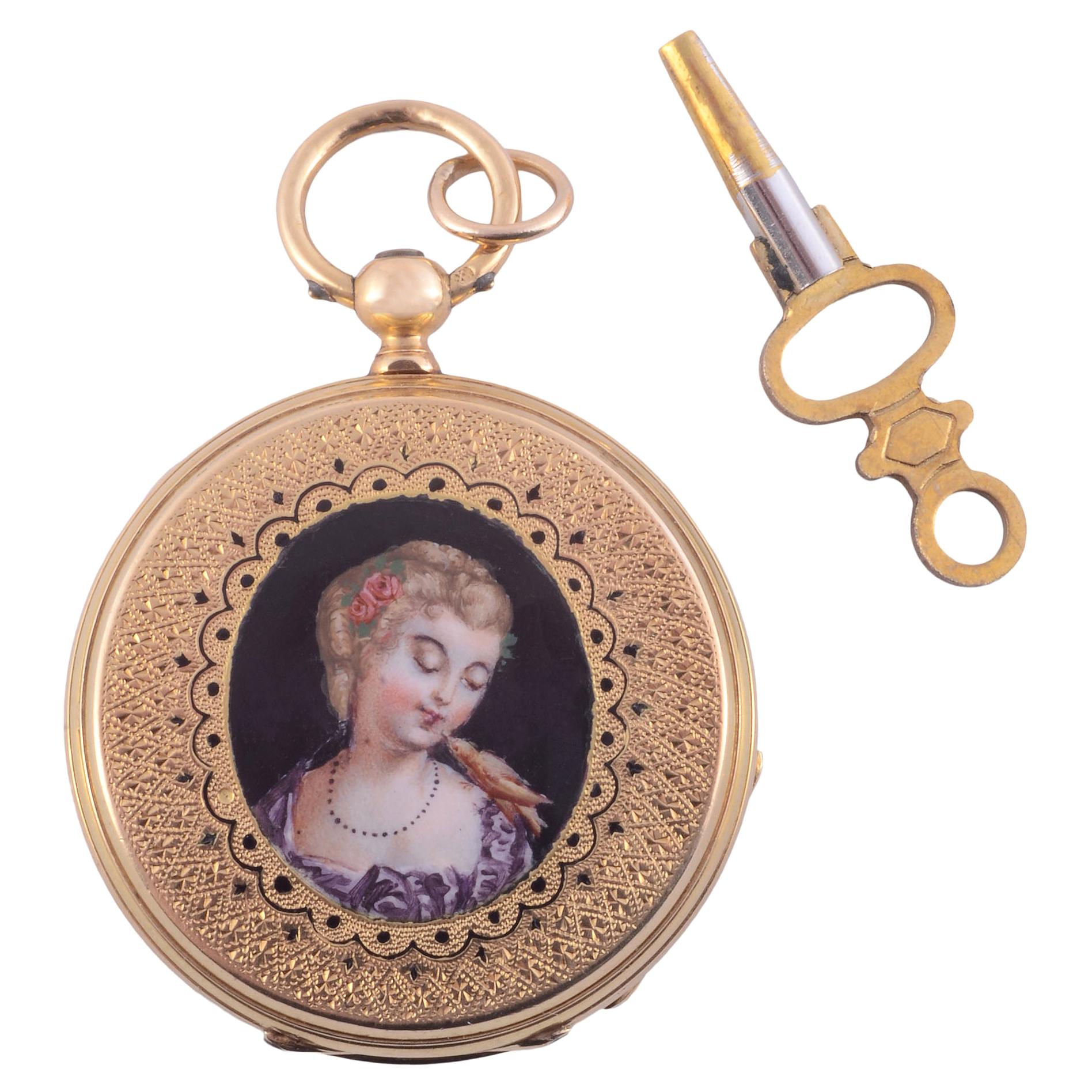 Beautifully Engraved Silver Full Hunter Case Antique Pocket Watch For ...