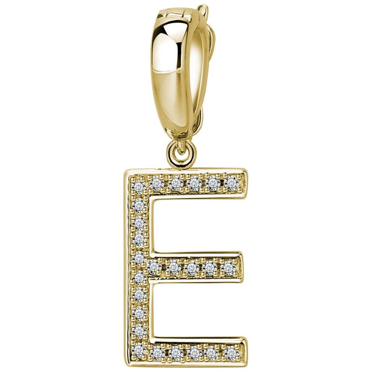 E Initial Pendant/Charm For Sale at 1stDibs