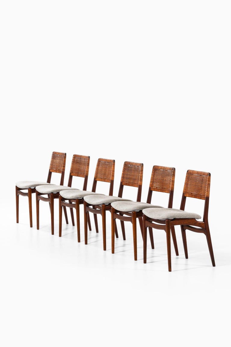 E. Knudsen Dining Chairs Model 47 Produced by Jensen and Lykkegaard For ...