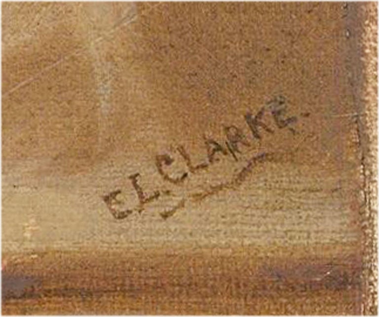 E. L. Clarke - E. L. Clarke - Early 20th Century Oil, Bas Relief ...
