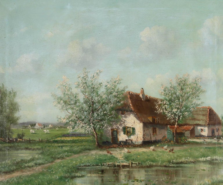 E Meltzer - E Meltzer - Mid 20th Century Oil, Summer at the Farm For ...