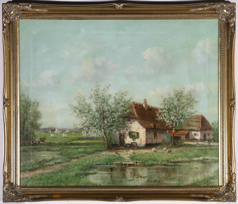 E Meltzer - E Meltzer - Mid 20th Century Oil, Summer at the Farm For ...