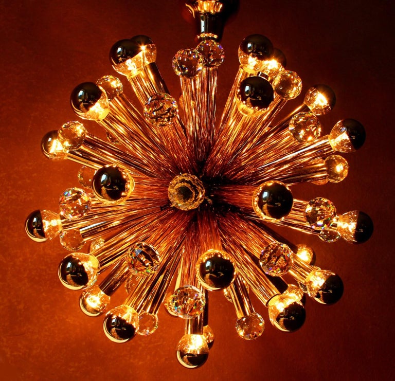 E. Palme Swarovski Jewels Chandelier Palwa 33, 1960s For Sale at 1stDibs