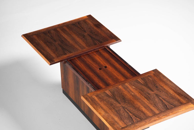 E Pedersen Sliding Coffee Bar Table Denmark 1960 For Sale at 1stDibs