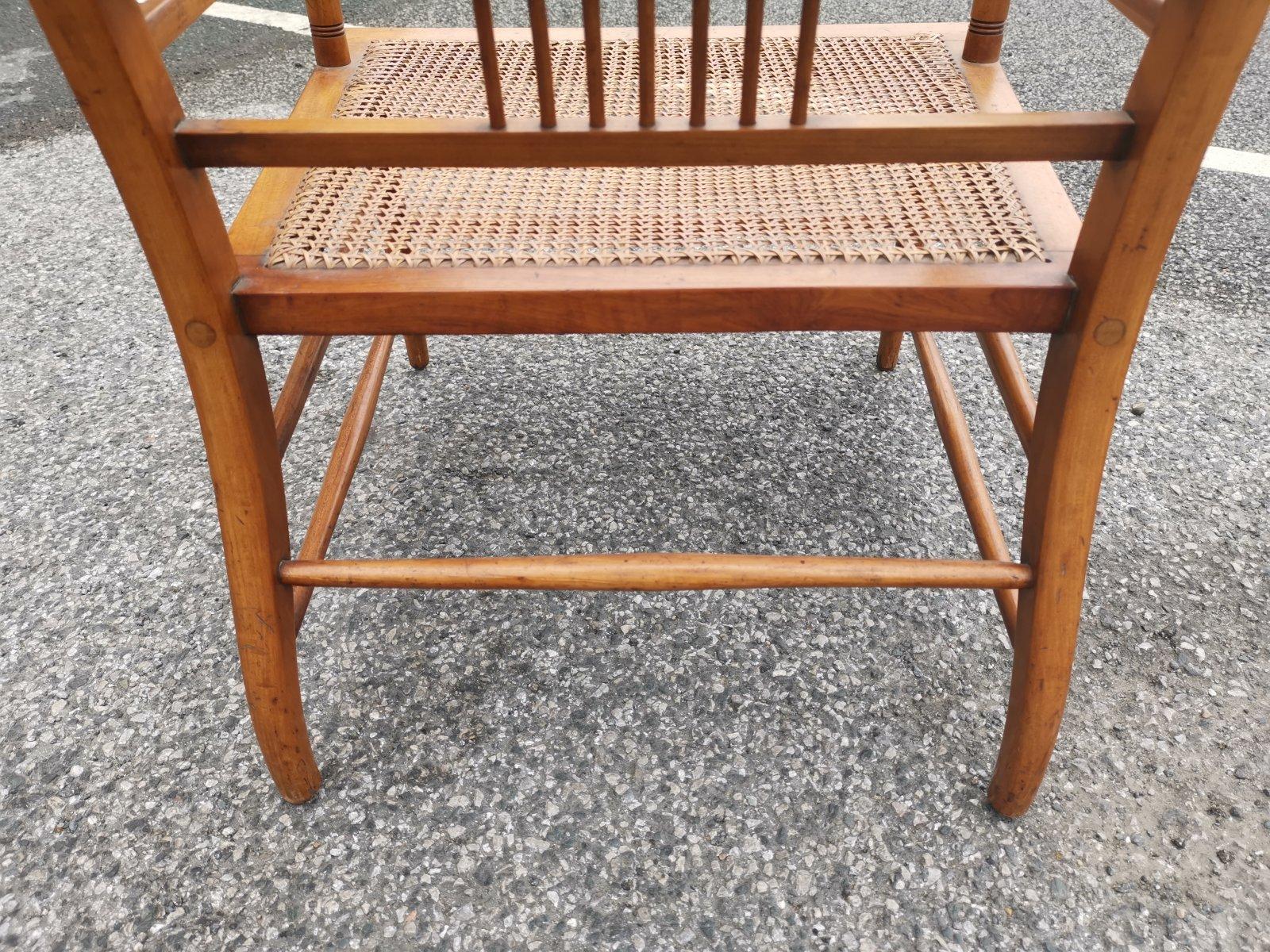 E W Godwin. by William Watt. An Anglo-Japanese Beech and Caned Armchair ...