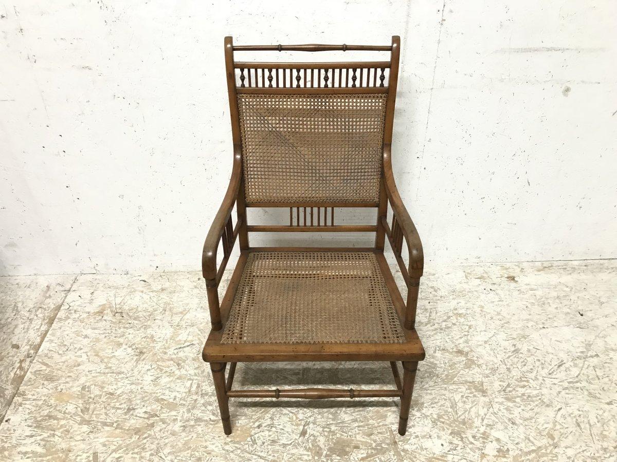 E W Godwin. by William Watt. An Anglo-Japanese Beech and Caned Armchair ...