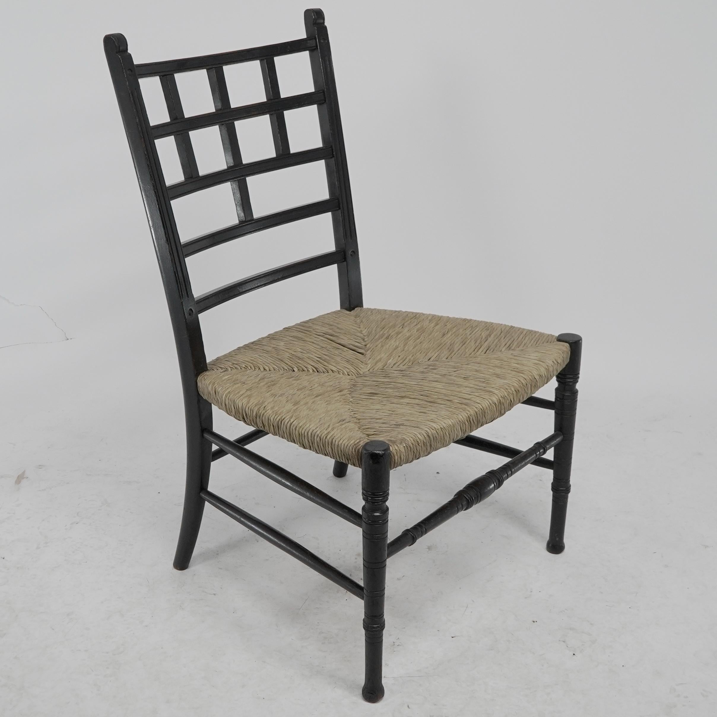 E W Godwin (style of). An Anglo-Japanese ebonized side chair For Sale ...