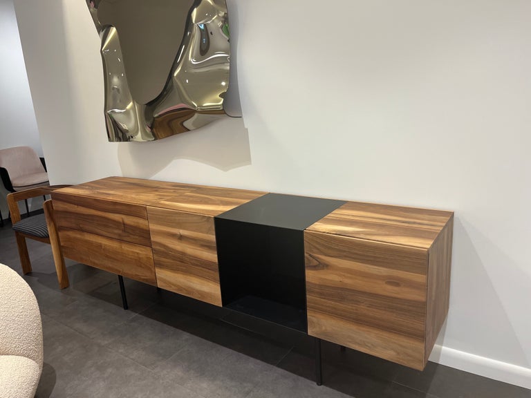 e15 Walnut Shanaz + Araq +Mahnaz sideboard + Bar cabinet+ chest of ...