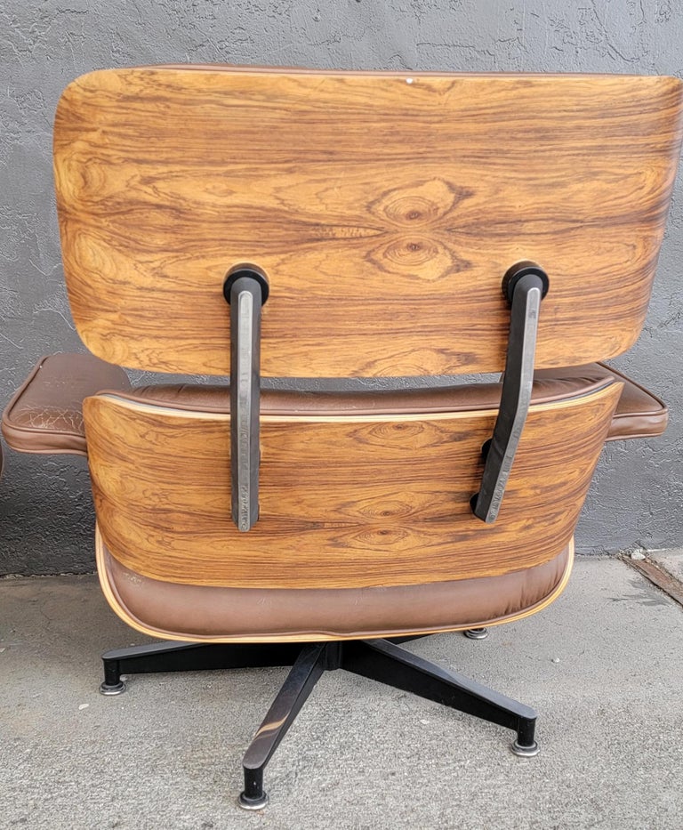 Eames 670 671 Leather Lounge Chair and Ottoman at 1stDibs