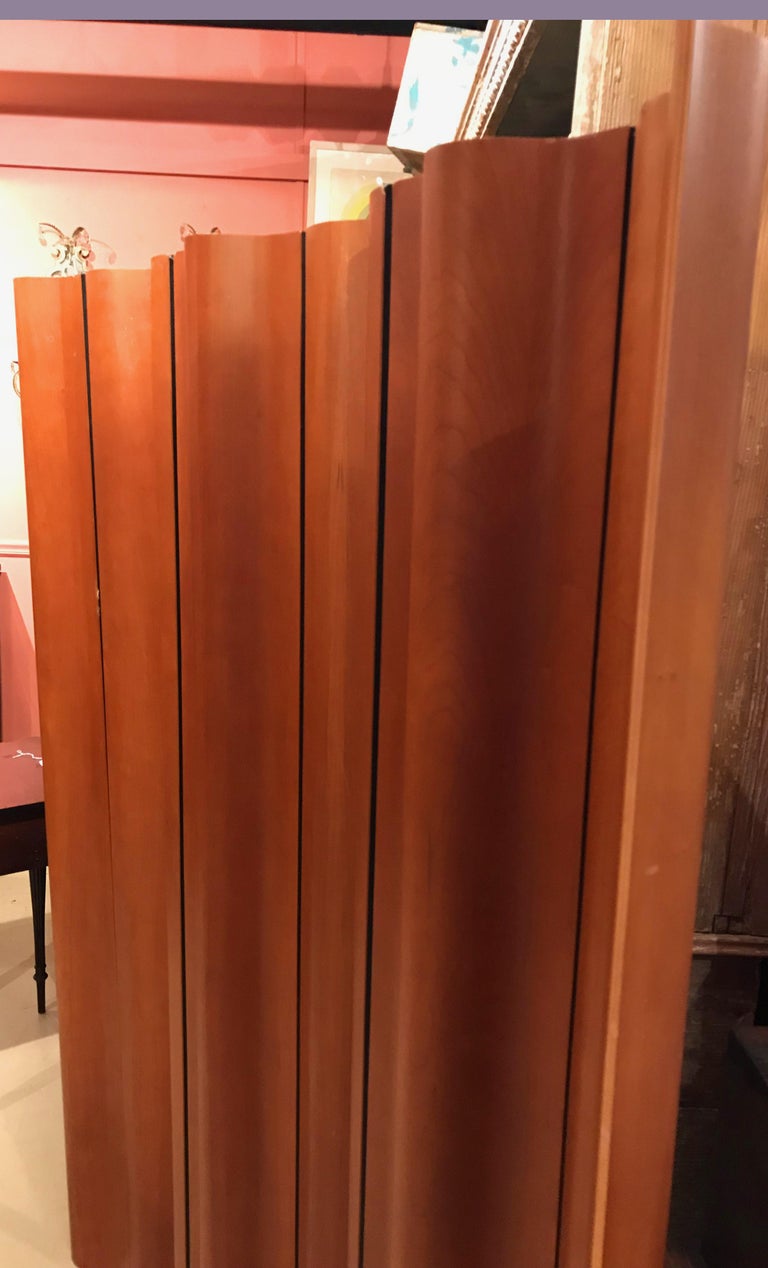 Eames Cherry Plywood Six Panel Folding Screen for Herman Miller at 1stDibs