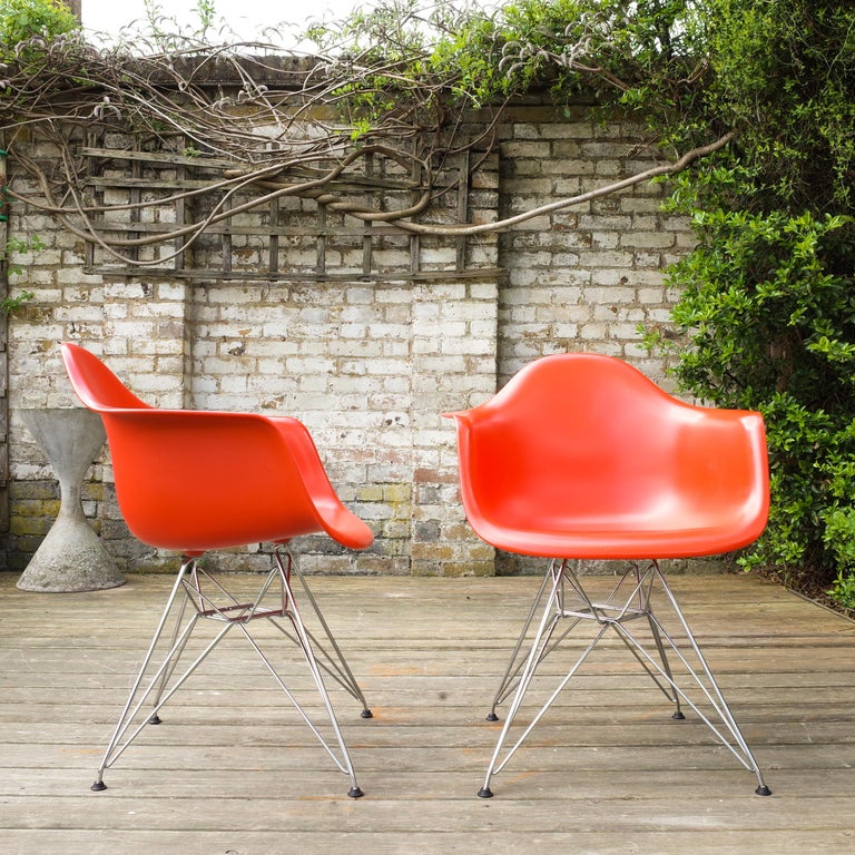 Eames DAR Chairs in Poppy Red, Vitra 2007 at 1stDibs