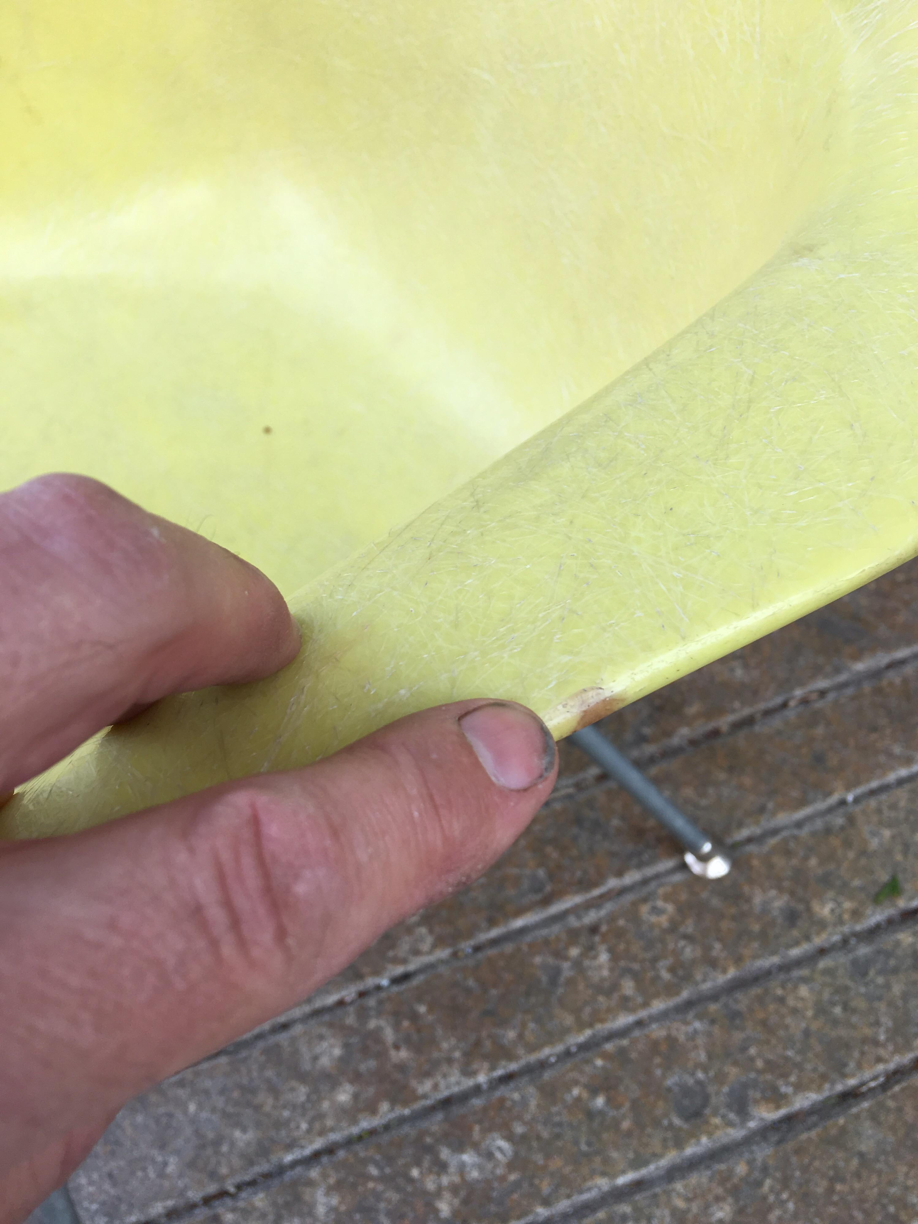 Eames DAX Shell Armshell in Yellow at 1stDibs