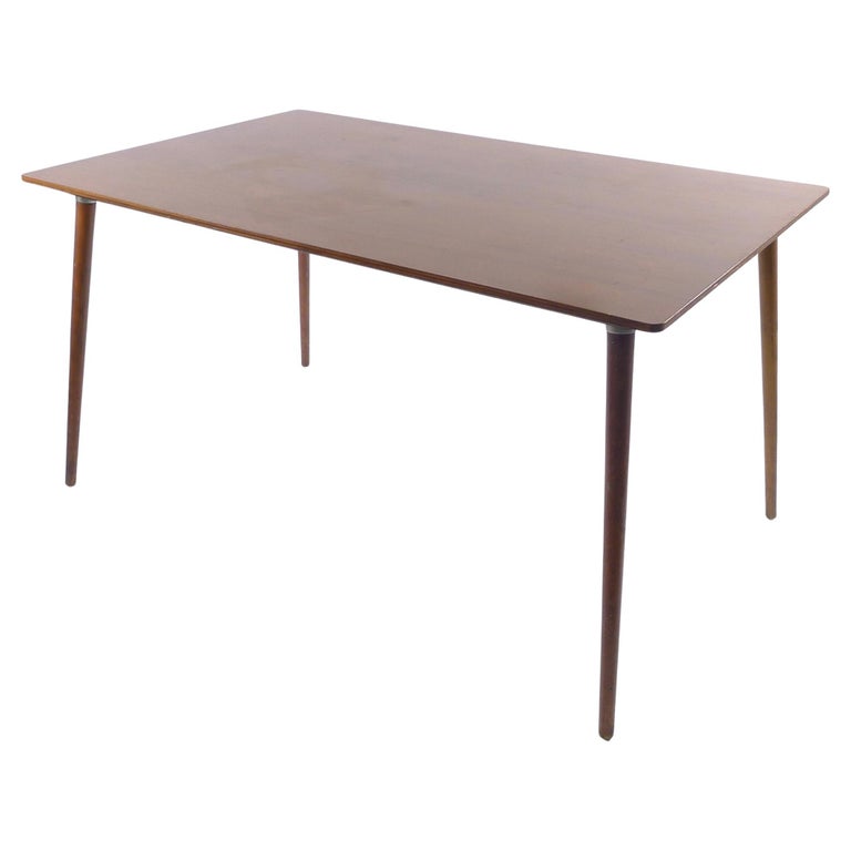 Eames DTW-3 table, rectangular, tapering circular wood detachable legs ...