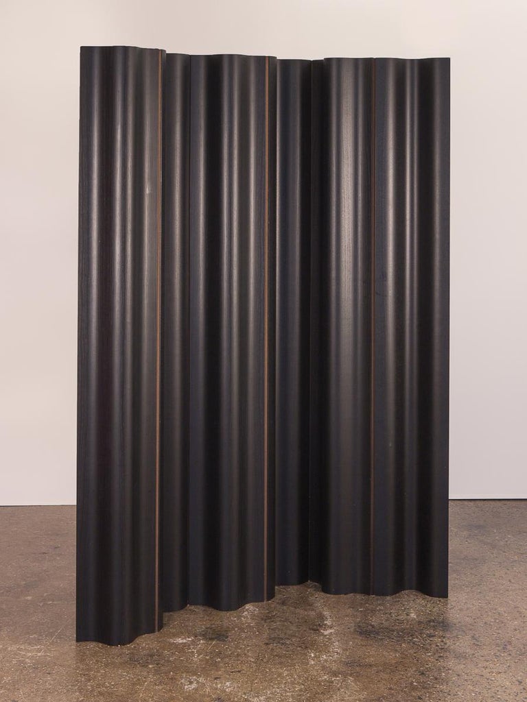 Eames Ebonized Folding Wood Screen FWS-6 at 1stDibs