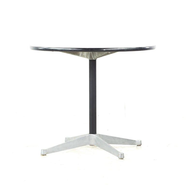 Eames for Herman Miller Mid Century Round White Laminate Side Table For ...