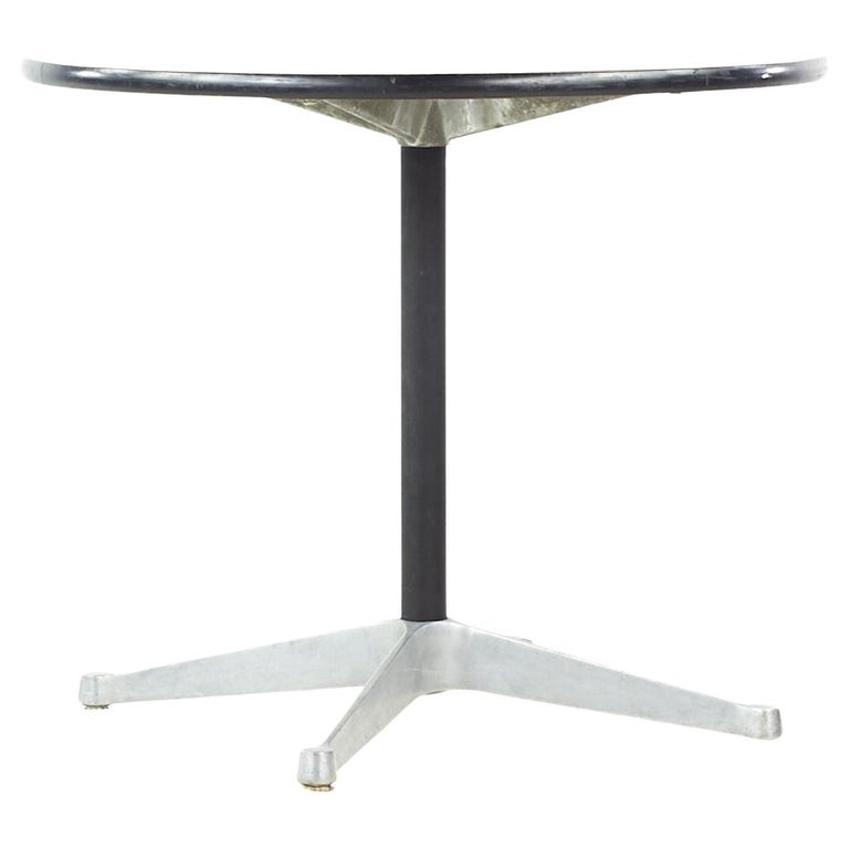 Eames for Herman Miller Mid Century Round White Laminate Side Table For ...