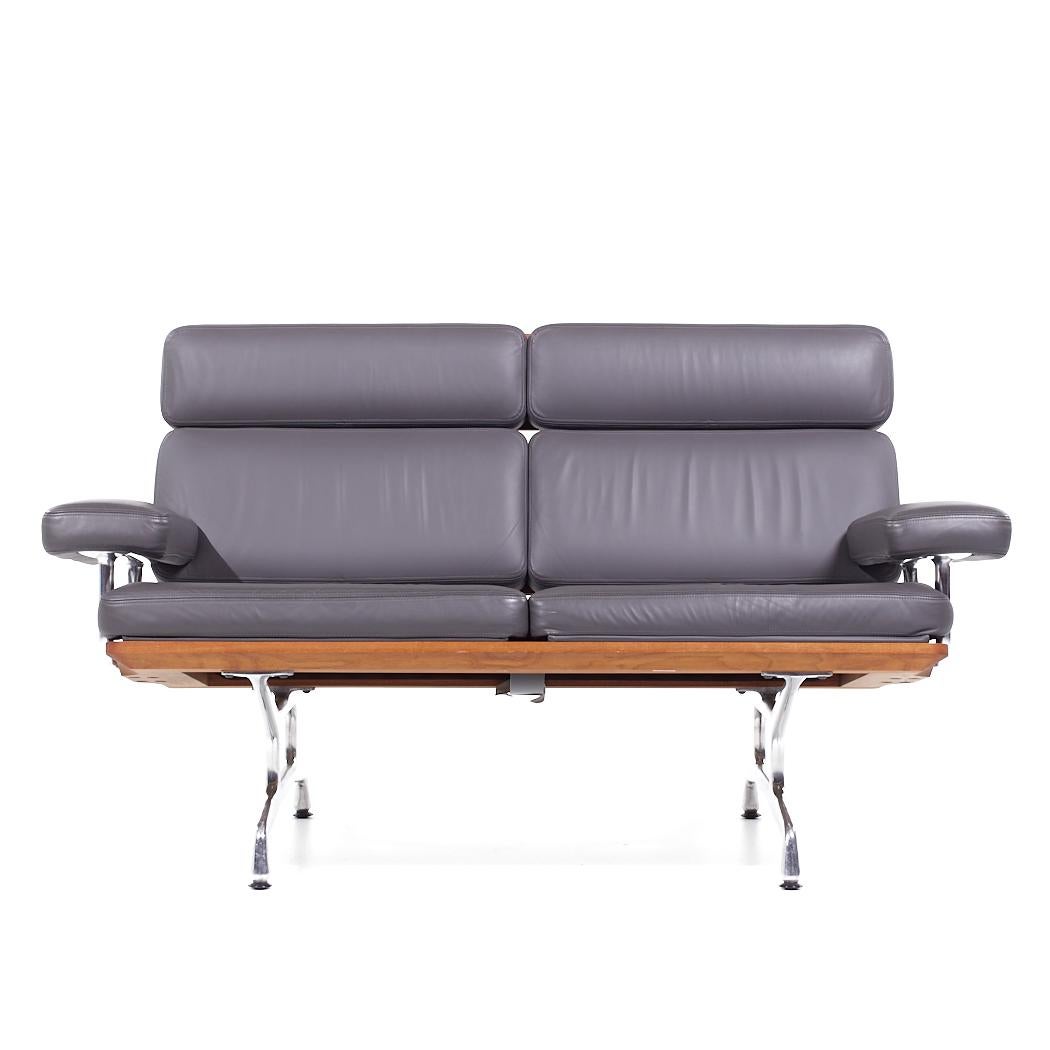 Eames for Herman Miller Model ES108 Mid Century Leather and Walnut Two ...