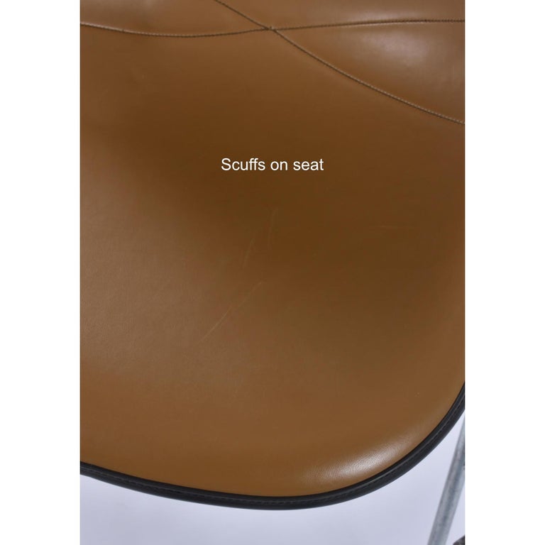 Eames for Herman Miller Stacking Brown Naugahyde DSS Shell Chairs 20 ...