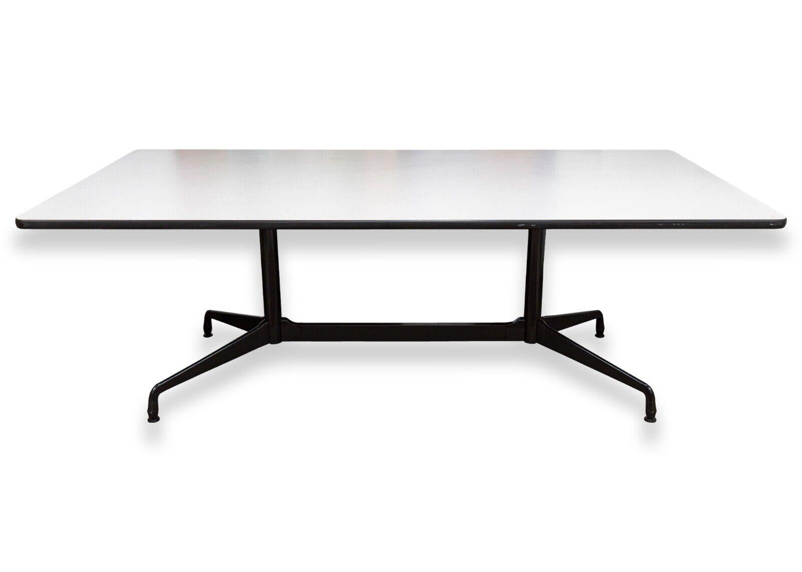 Eames Large Grey and Black Rectangular Dining Conference Table by ...