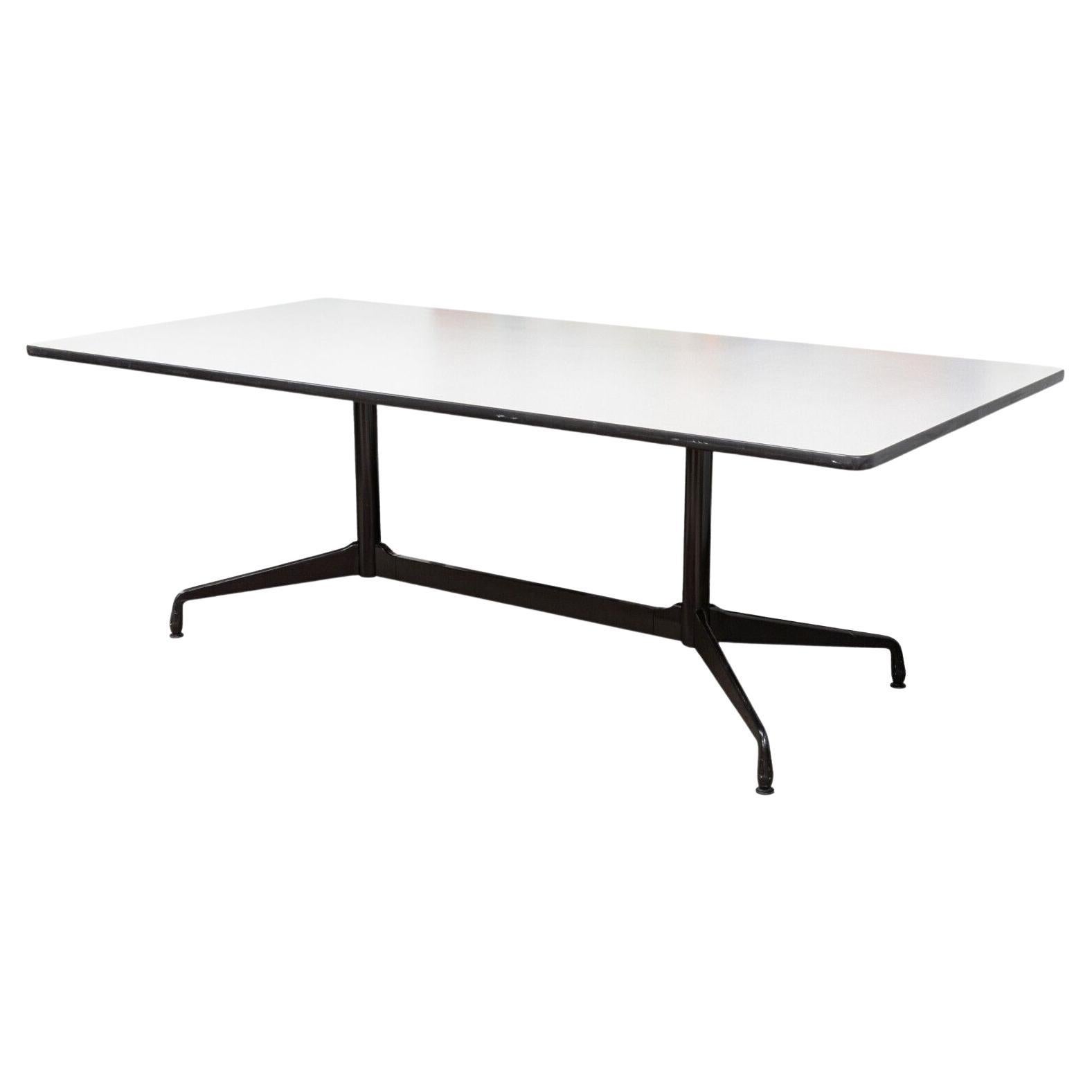 Eames Large Grey and Black Rectangular Dining Conference Table by ...