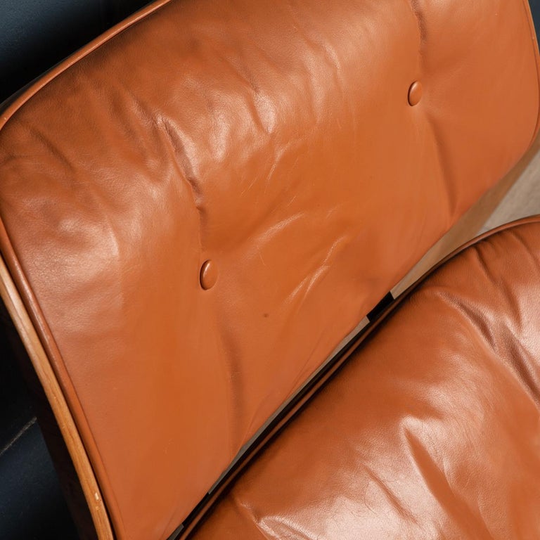 Eames Leather Lounge Chair by Mobilier International, circa 1980 For ...