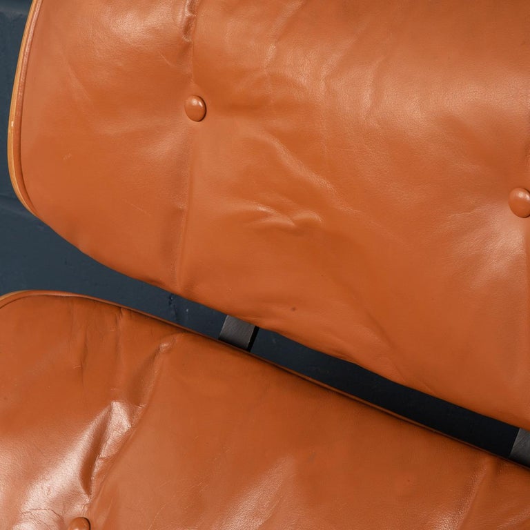 Eames Leather Lounge Chair by Mobilier International, circa 1980 For ...