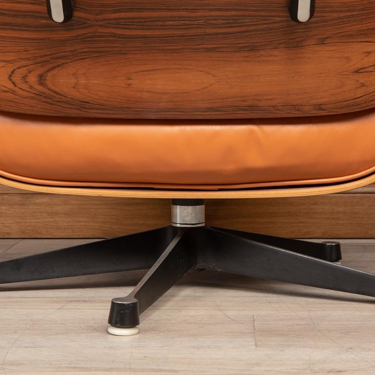 Eames Leather Lounge Chair by Mobilier International, circa 1980 For Sale at 1stDibs