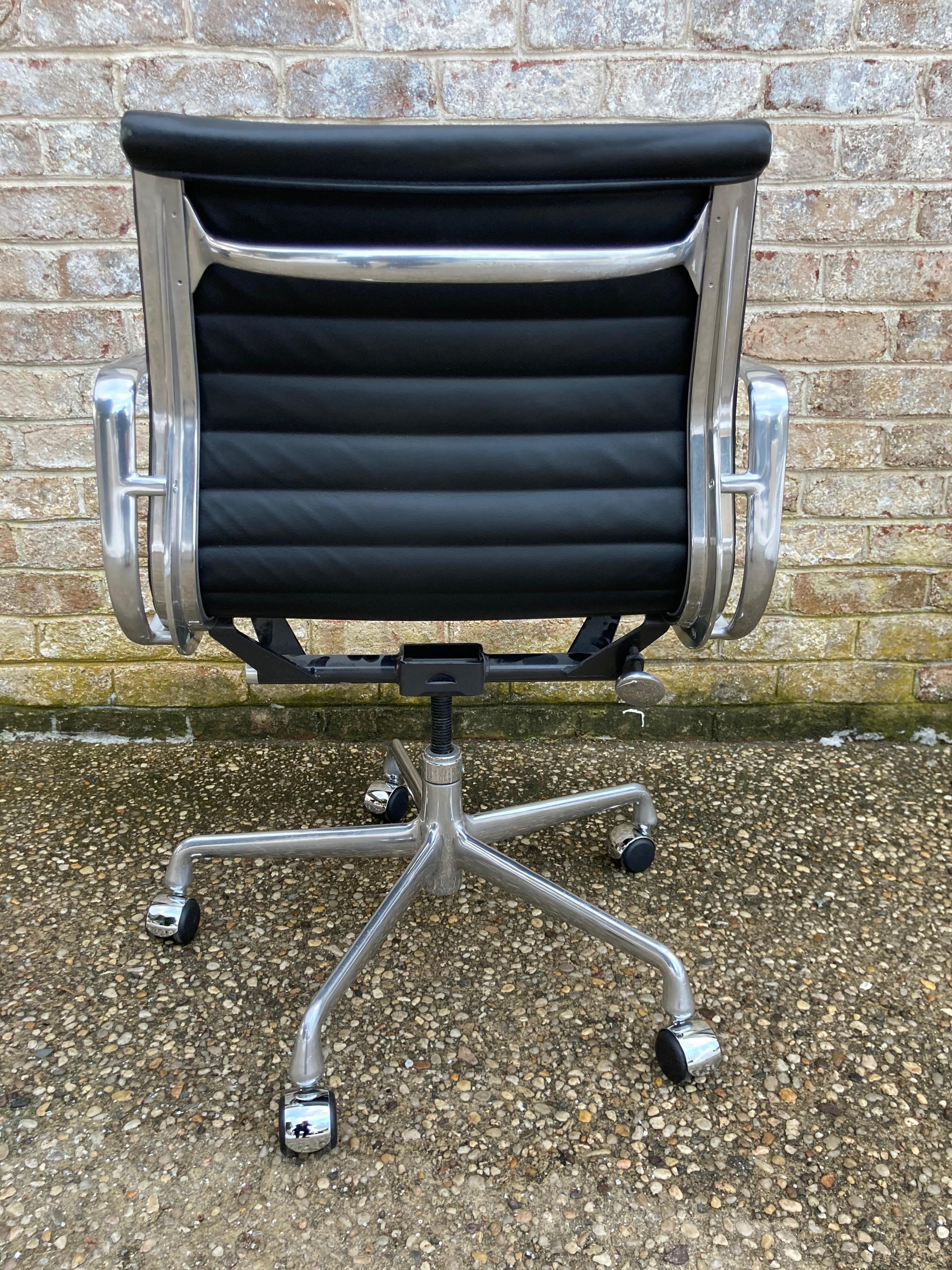 Eames Leather Management Desk Chair at 1stDibs