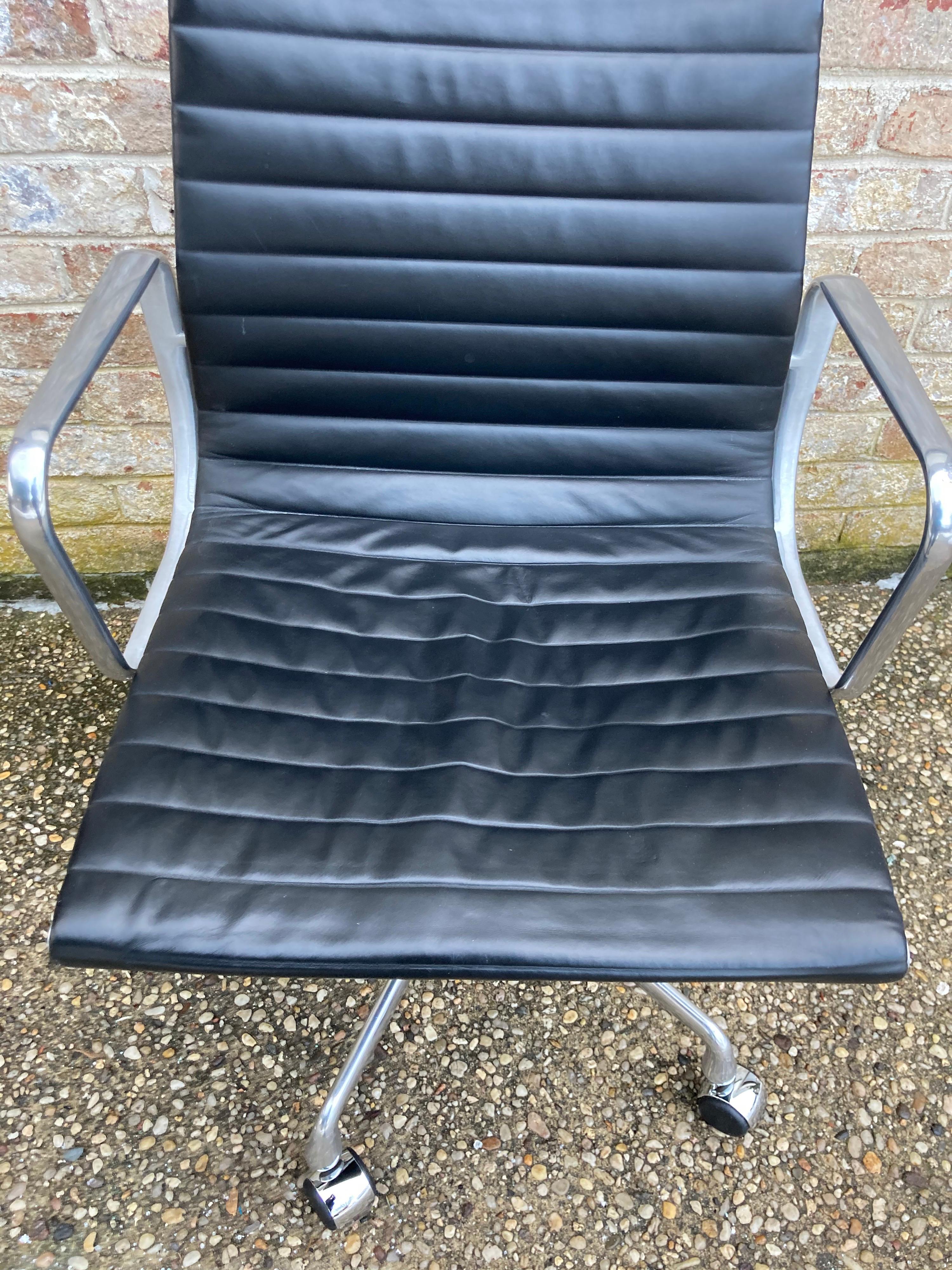 Eames Leather Management Desk Chair at 1stDibs