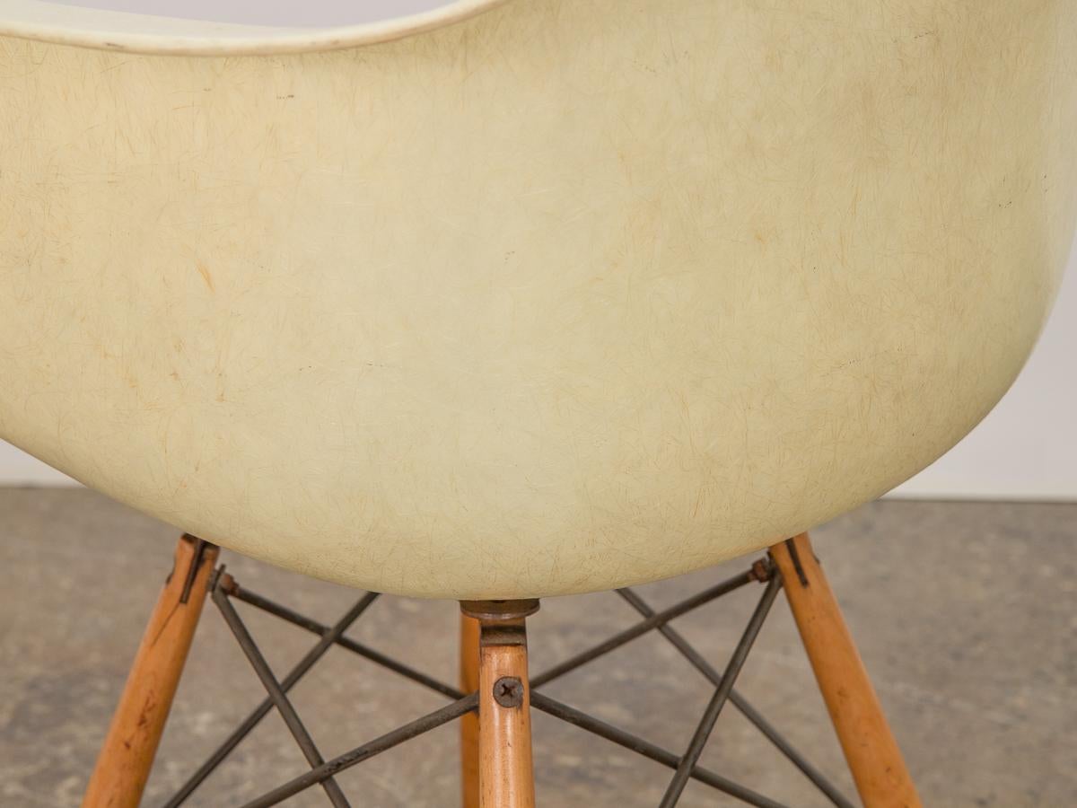 Eames Parchment Rope-Edge Zenith Armchair For Sale at 1stDibs