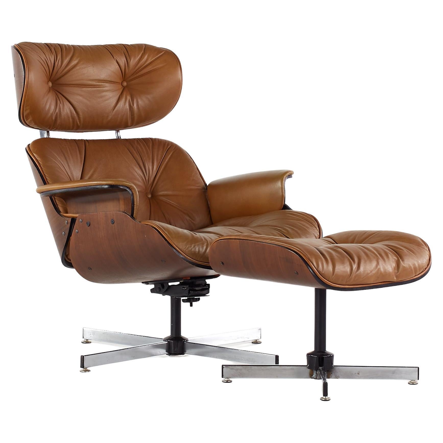 Vintage Eames Style Lounge Chair and Ottoman by Plycraft at 1stDibs