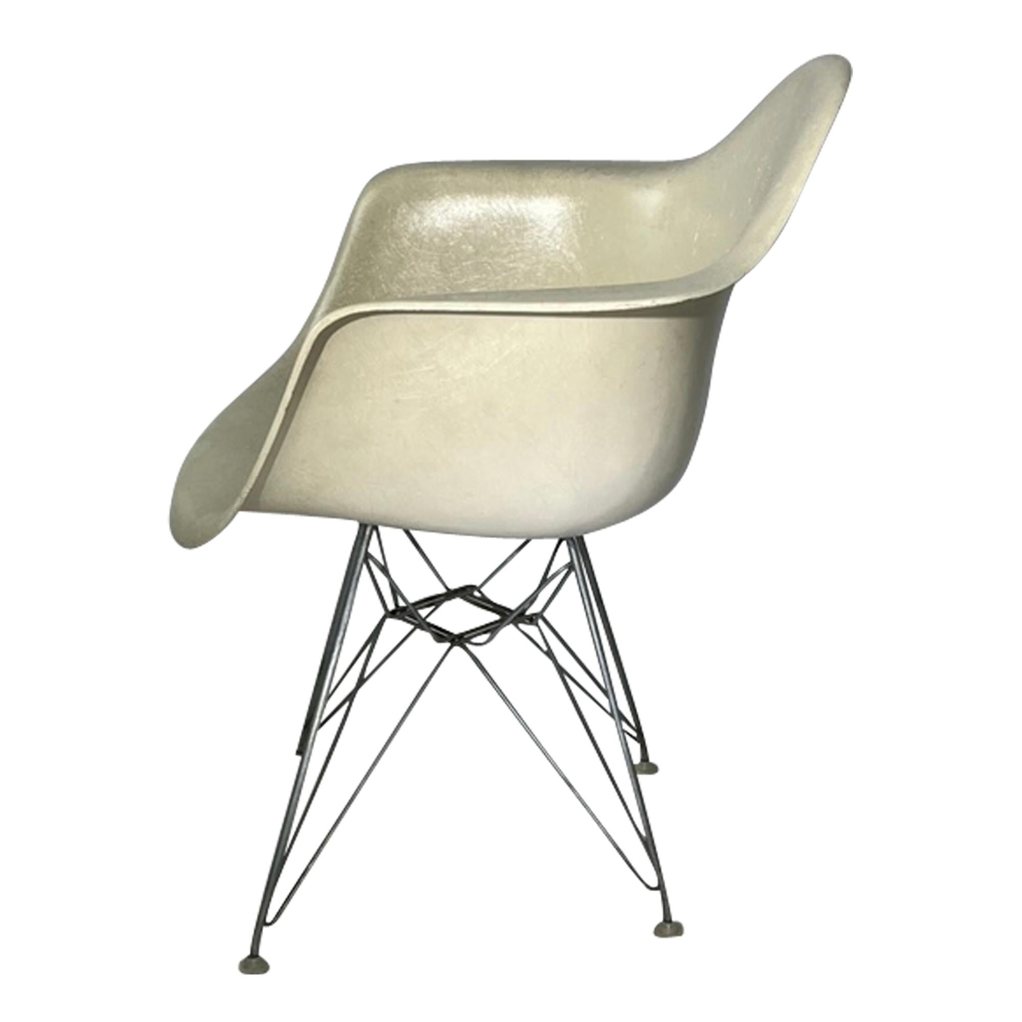 Eames Taupe Armshell Chair for Herman Miller at 1stDibs