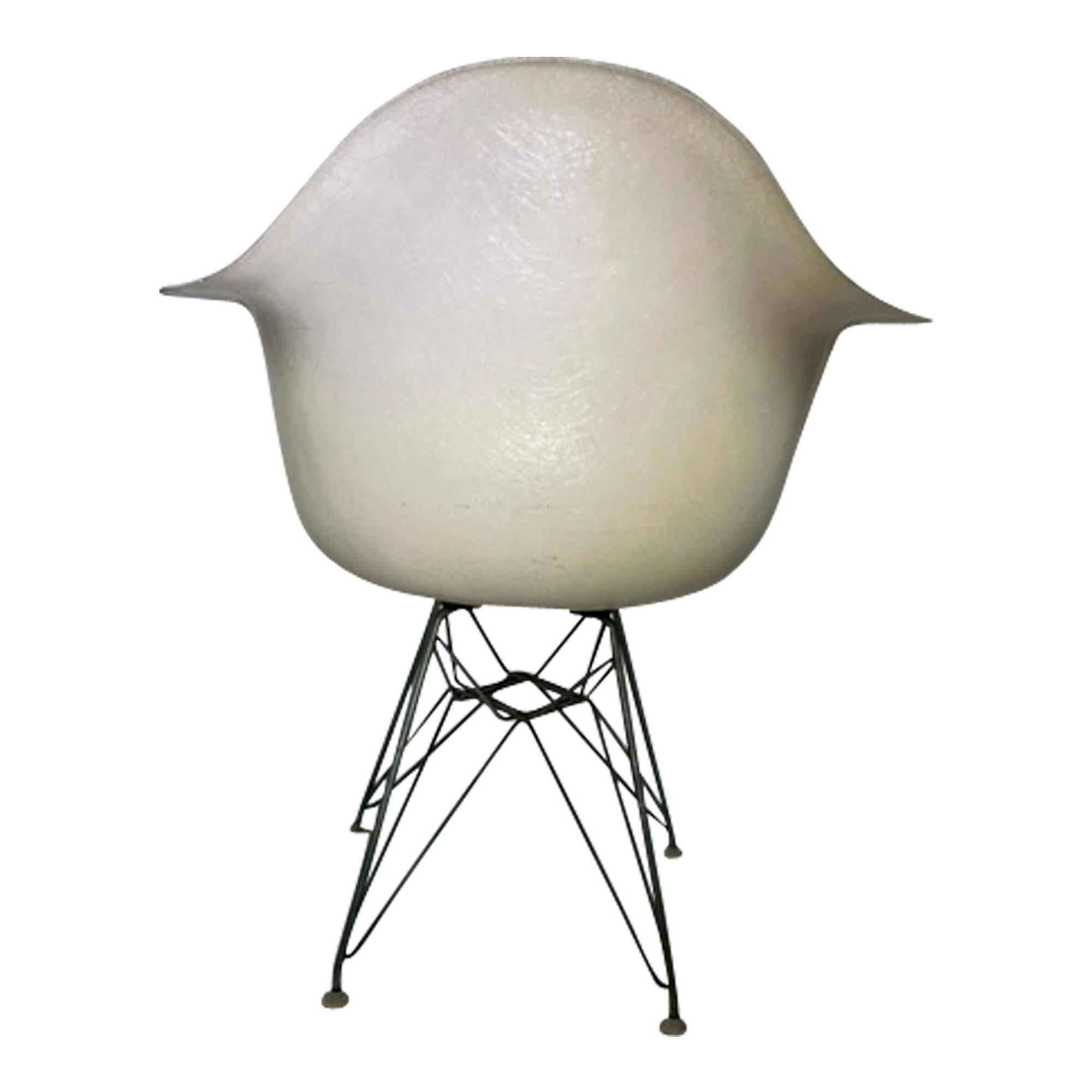 Eames Taupe Armshell Chair for Herman Miller at 1stDibs