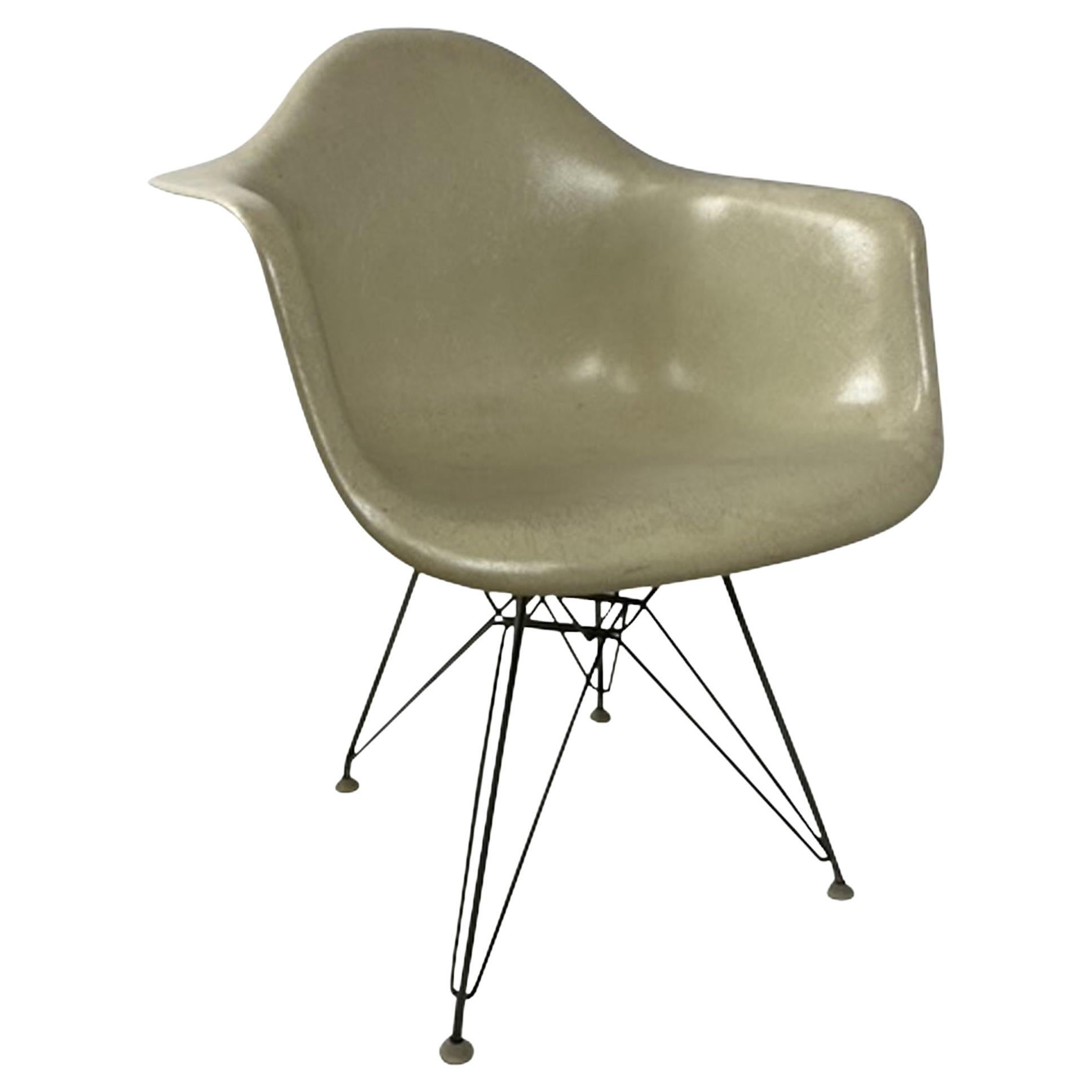 Eames Taupe Armshell Chair for Herman Miller at 1stDibs