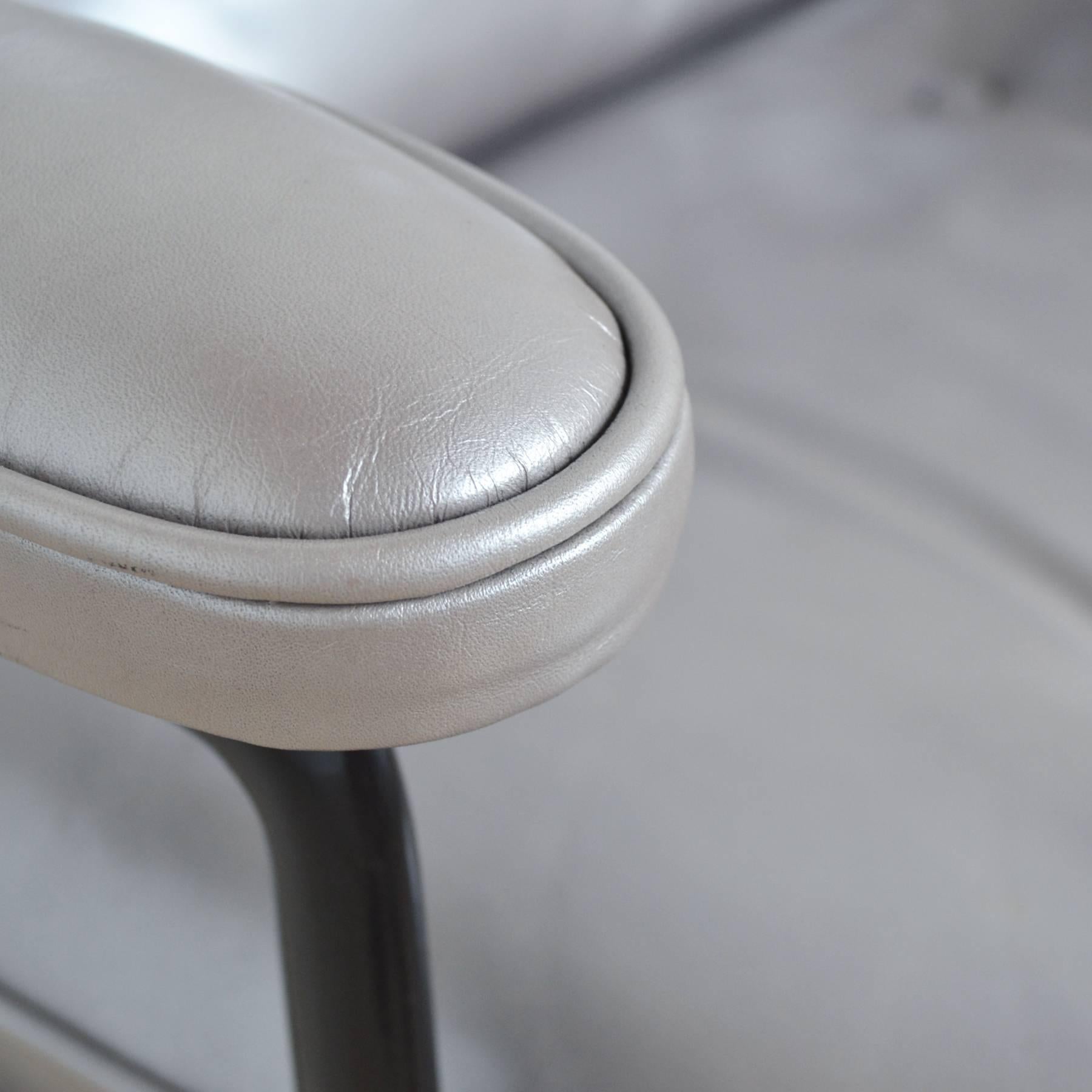 Eames Time-Life Chair by Herman Miller with Silver Leather at 1stDibs ...