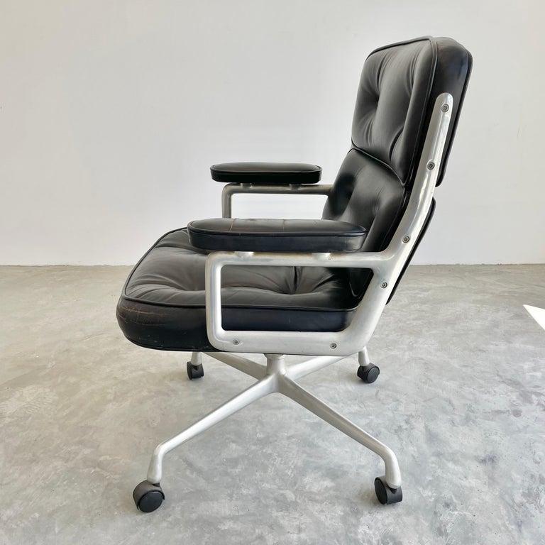 Eames Time Life Chair in Black Leather for Herman Miller, 1980s USA For ...