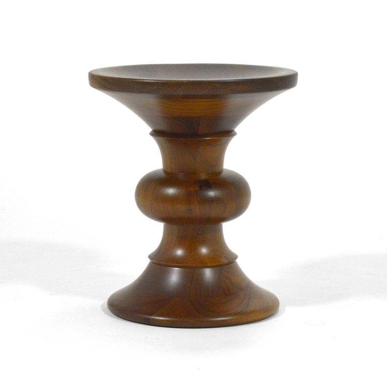 Eames Time Life Walnut Stool by Herman Miller at 1stDibs