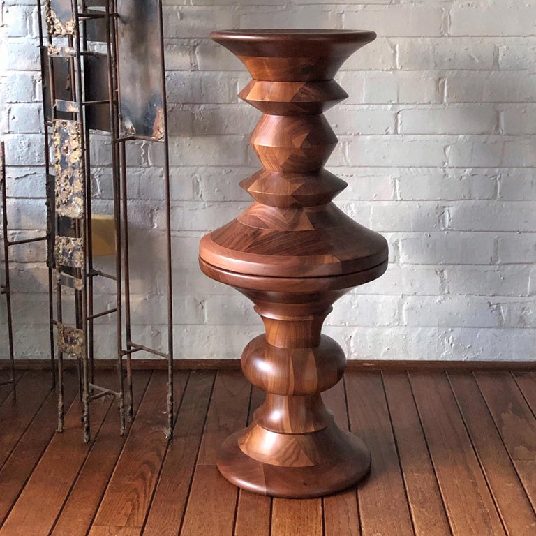 Eames Time Life Walnut Stool by Herman Miller at 1stDibs